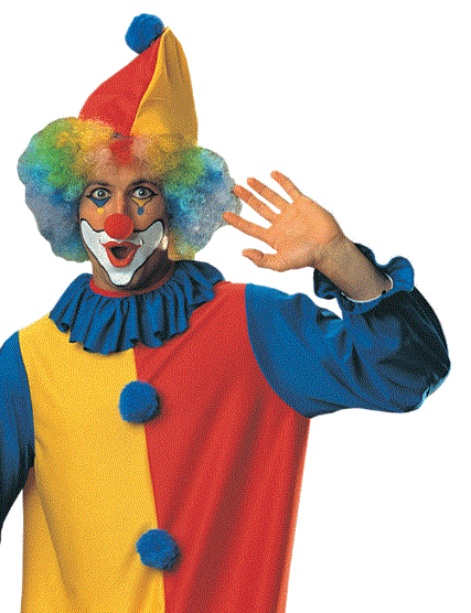 Clown Adult Standard Costume — Red Fox Party Supplies