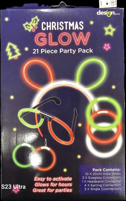 Christmas Glow Sticks 21 Pack — Red Fox Party Supplies