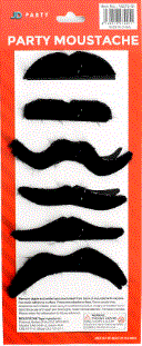 Moustache Set Of 6 (Thick Black) — Red Fox Party Supplies