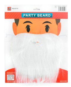 White Party Beard — Red Fox Party Supplies