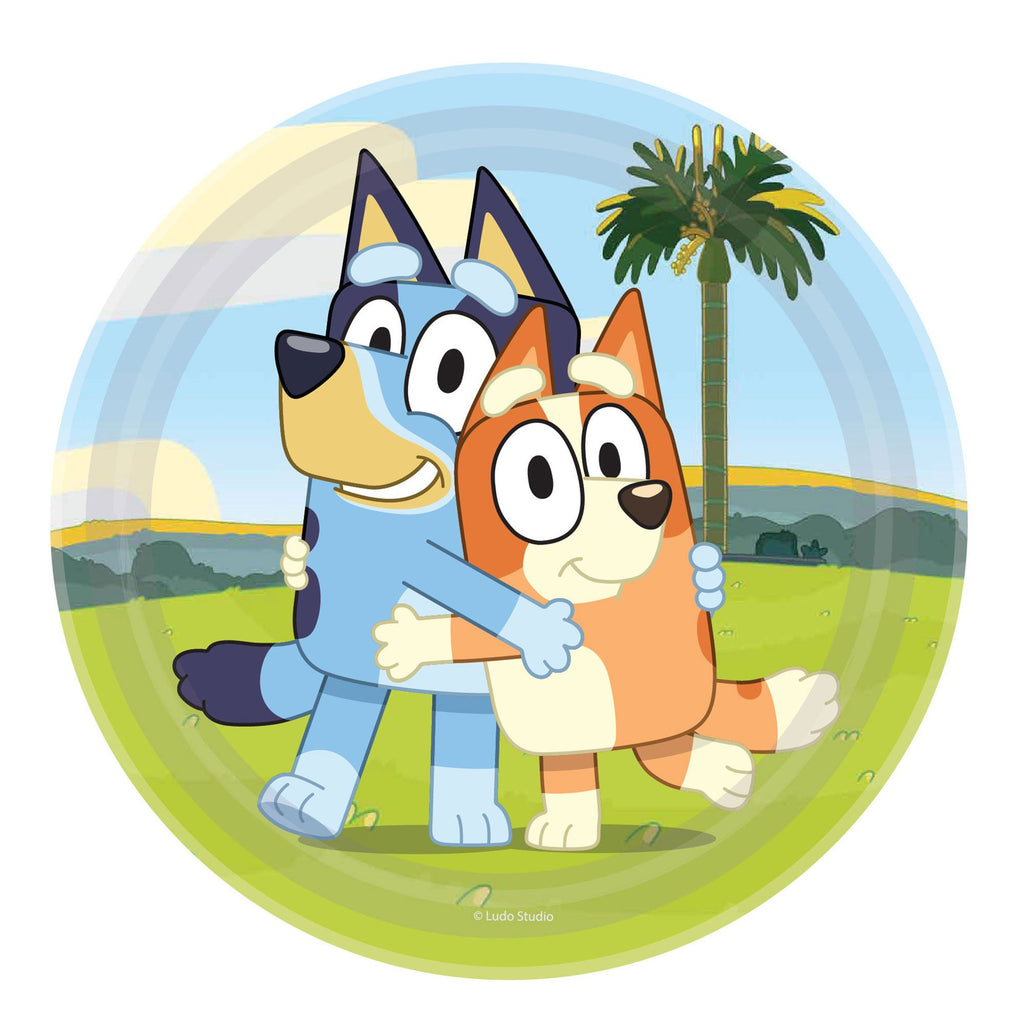 Bluey Round 23cm Paper Plates — Red Fox Party Supplies