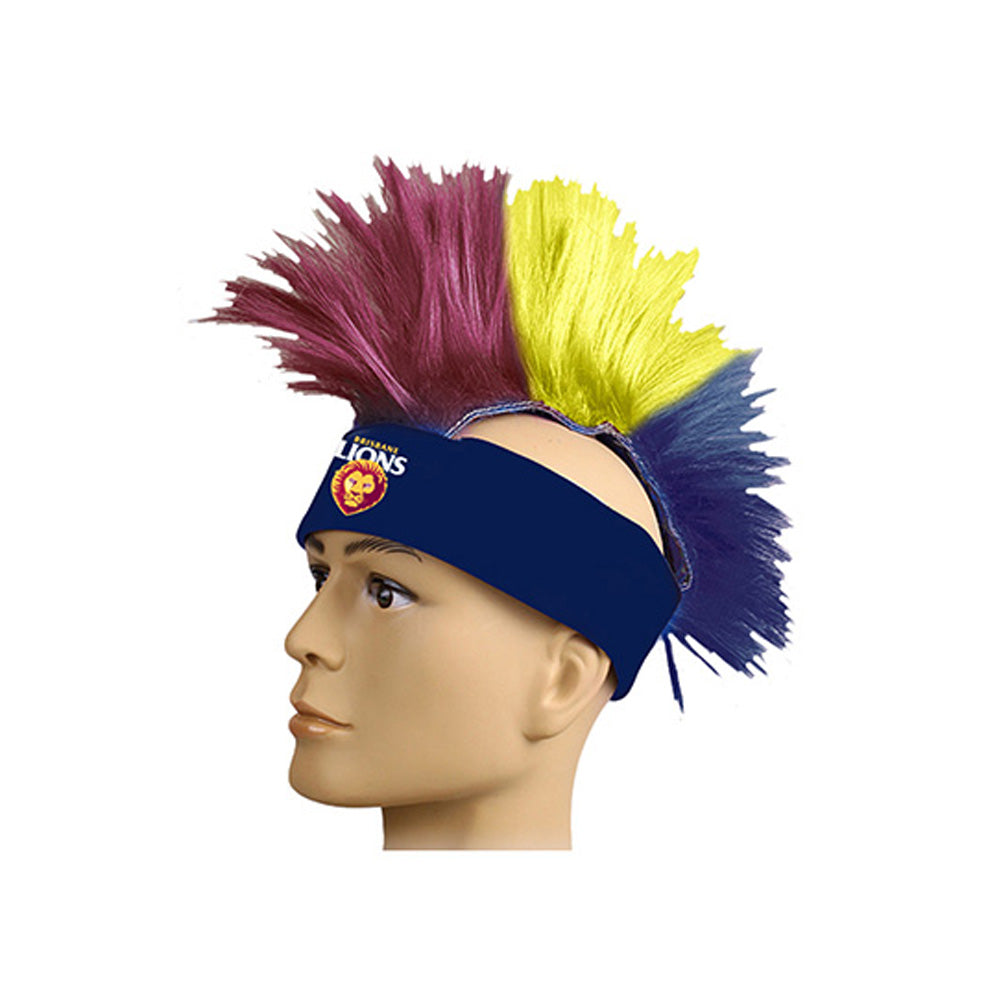 Brisbane Lions Mohawk Team Headband — Red Fox Party Supplies