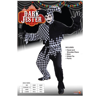 Dark Jester XL Costume — Red Fox Party Supplies