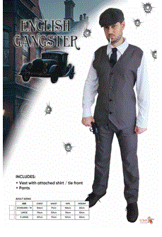 Tommy English Gangster - Large — Red Fox Party Supplies