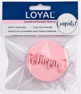 Loyal Congrats! Embosser Stamp — Red Fox Party Supplies
