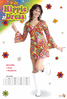 Hippie Dress 8-10 — Red Fox Party Supplies