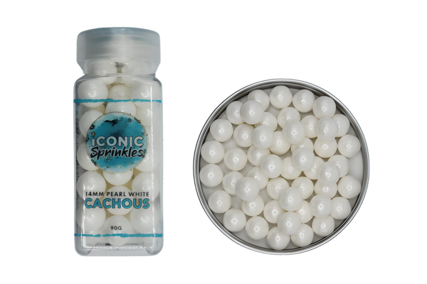 Iconic 12mm Pearl White Cachous 90g — Red Fox Party Supplies