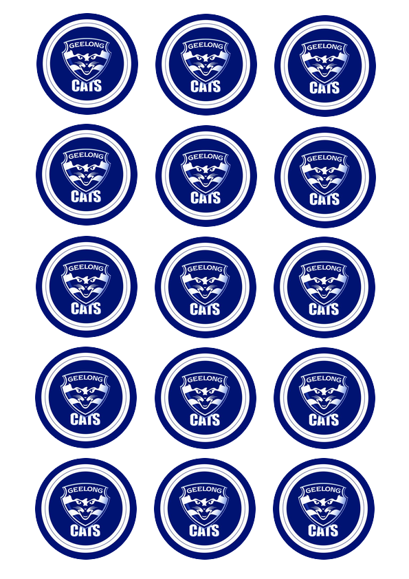 Geelong Edible Cupcake Image — Red Fox Party Supplies
