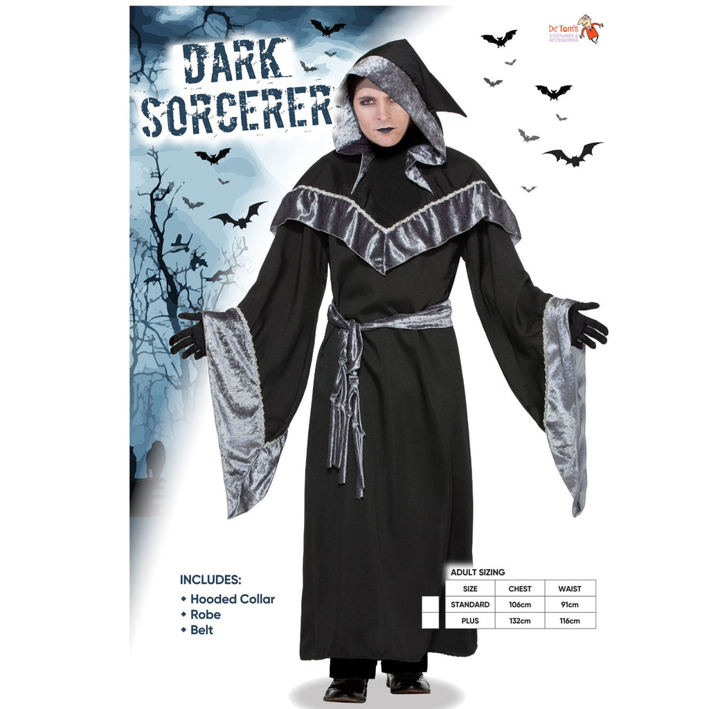 Dark Sorcerer Costume Standard Size — Red Fox Party Supplies