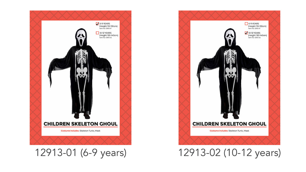 Children Skeleton Ghoul Costume — Red Fox Party Supplies
