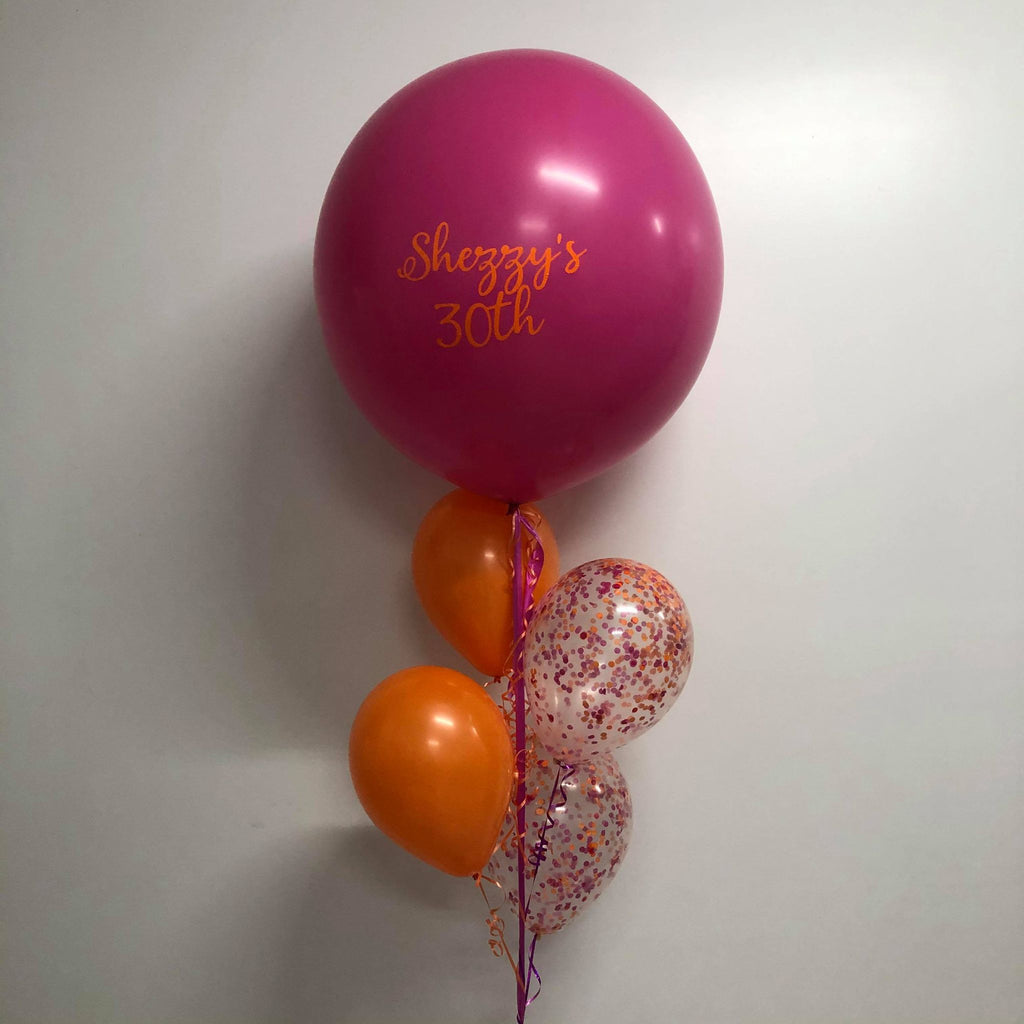 Personalised 3 foot balloon bouquet — Red Fox Party Supplies
