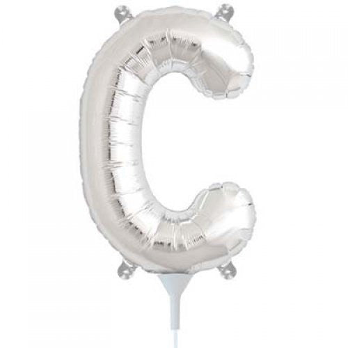 16'' Silver Foil Balloon Alpha C — Red Fox Party Supplies