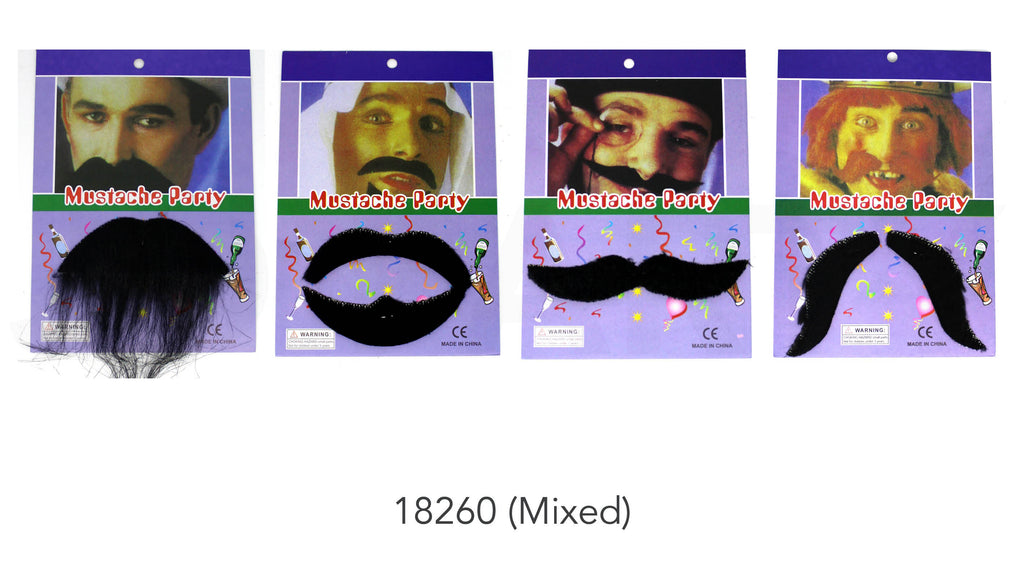 Mixed Party Moustaches — Red Fox Party Supplies