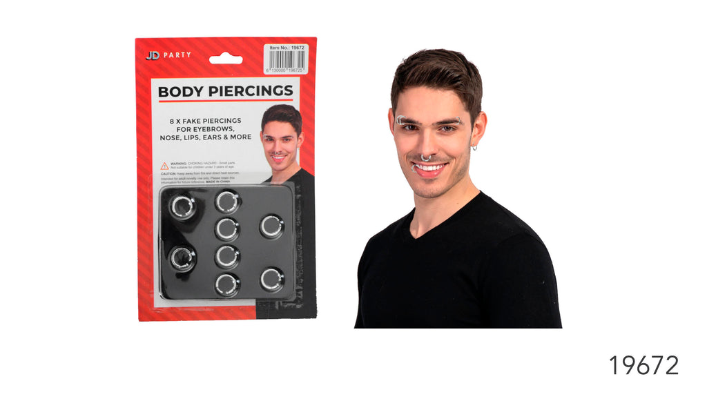 Fake Body Piercing Set — Red Fox Party Supplies