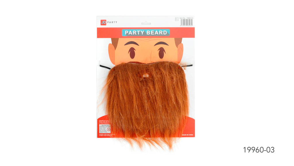 Light Brown Ginger Party Beard — Red Fox Party Supplies