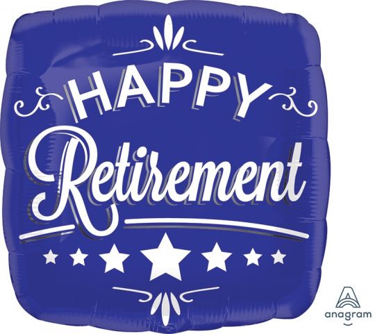 Foil 18" Happy Retirement — Red Fox Party Supplies