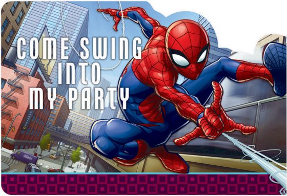 Spider-Man Invitations — Red Fox Party Supplies