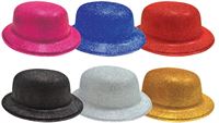 Assorted Glitter Bowler Hats — Red Fox Party Supplies