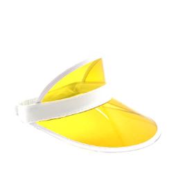 Perspex Visor Yellow with White Rim — Red Fox Party Supplies