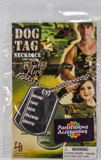 Dog Tags On Chain — Red Fox Party Supplies