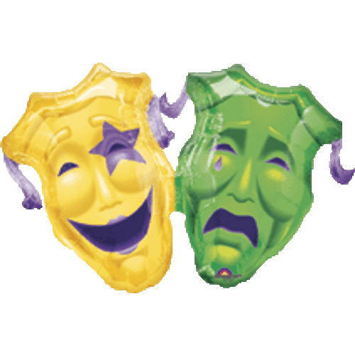 Anagram Comedy/Tragedy Foil — Red Fox Party Supplies