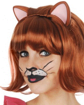Ginger Deluxe Cat Auburn With Ears & Fringe — Red Fox Party Supplies