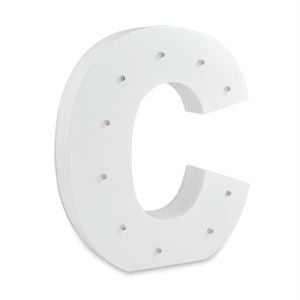 LED Alpha Light White Letter C — Red Fox Party Supplies