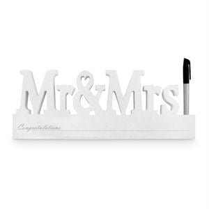 Mr & Mrs White Signature Block — Red Fox Party Supplies