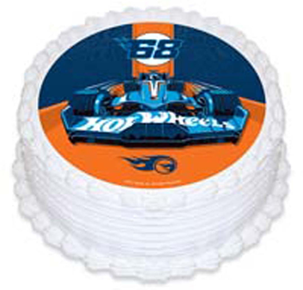 Hot Wheels Round Edible Icing Image - 6.3 Inch / 16cm — Red Fox Party ...