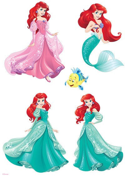 Disney Princess - Ariel Mermaid Character Sheet A4 Edible Image — Red ...