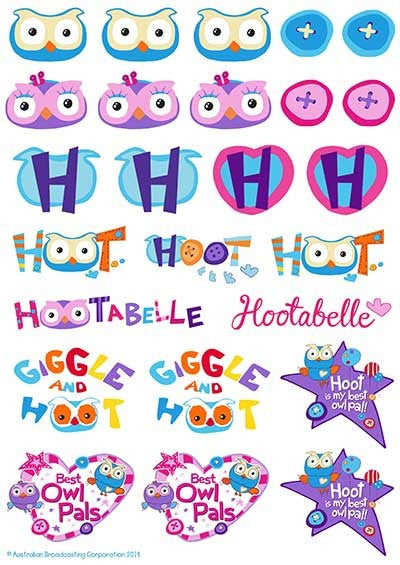 Hoot Icons Sheet A4 Edible Image — Red Fox Party Supplies