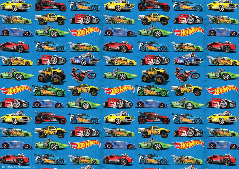 Hot Wheels Pattern Sheet A4 Edible Image — Red Fox Party Supplies