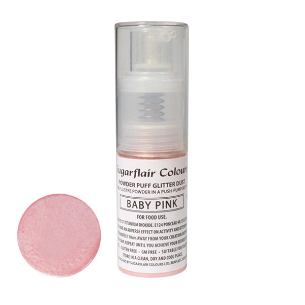 Baby Pink - Powder Puff Glitter Dust - Sugarflair Pump Spray - 10G ...