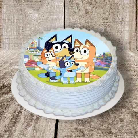 Bluey - Round Edible Icing Image - 6.3 Inch / 16cm — Red Fox Party Supplies