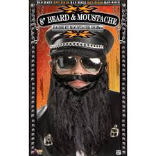 8'' Bad Biker Beard And Moustache — Red Fox Party Supplies