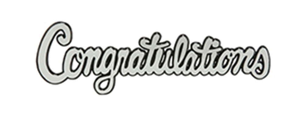 Congratulations Silver Cake Topper — Red Fox Party Supplies