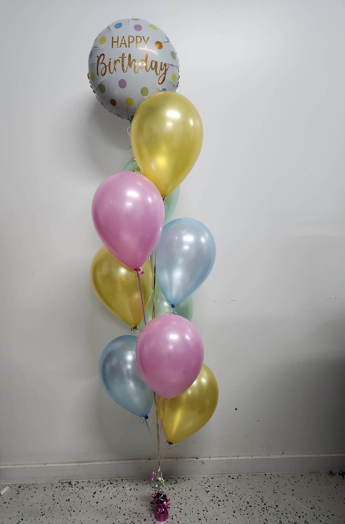 Dazzling Foil 10 Balloon Bouquet — Red Fox Party Supplies
